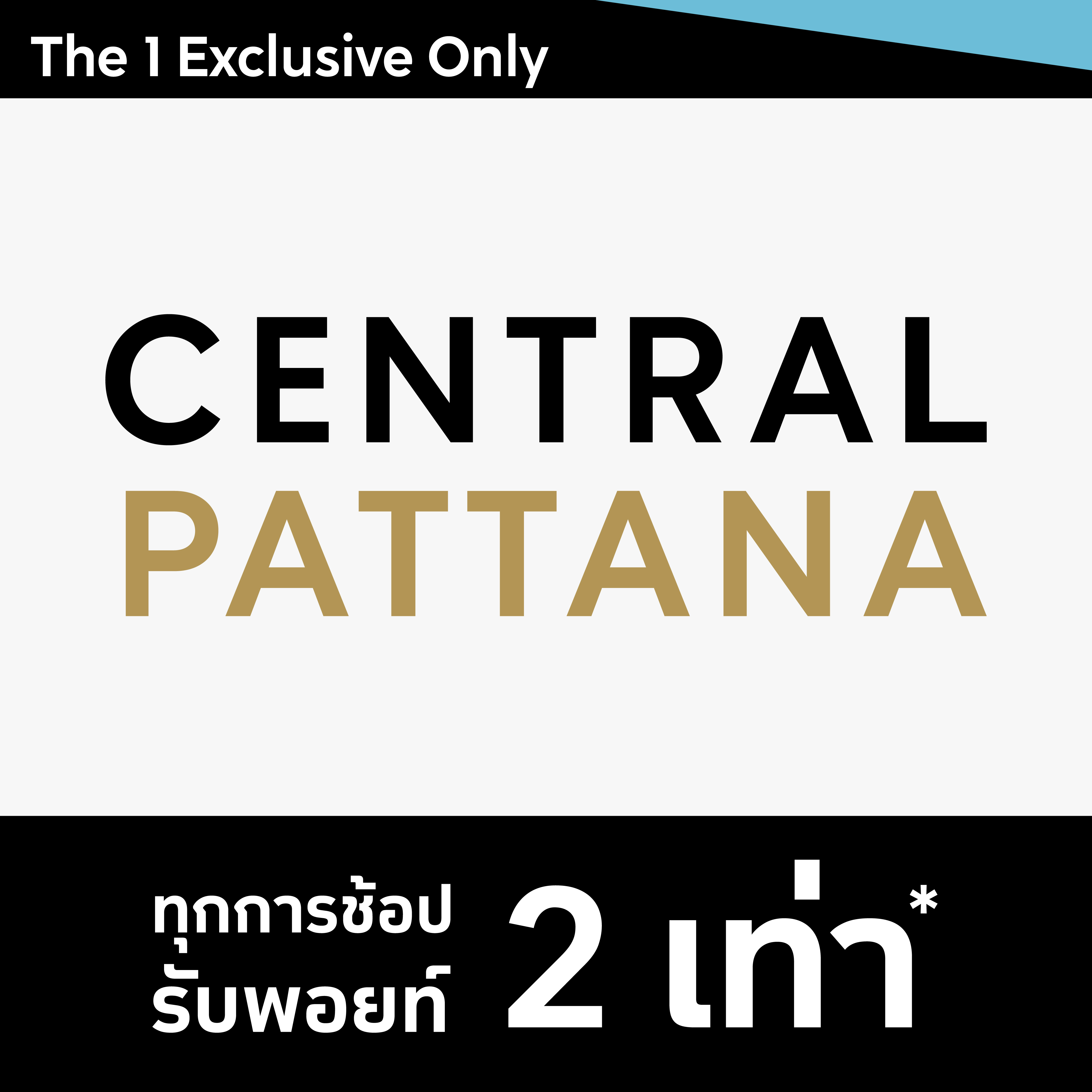 The 1 Central Pattana รับพอยท์ 2 เท่า เมื่อช้อปที่ศูนย์การค้า
